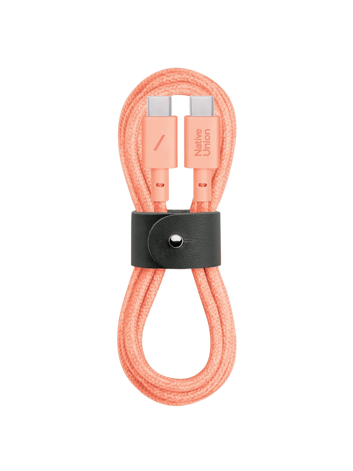 Кабель зарядный NATIVE UNION BELT CABLE TYPE-C, USB-C/USB-C, быстрая зарядка 60W, длина 1,2 м, цвет: абрикосовый