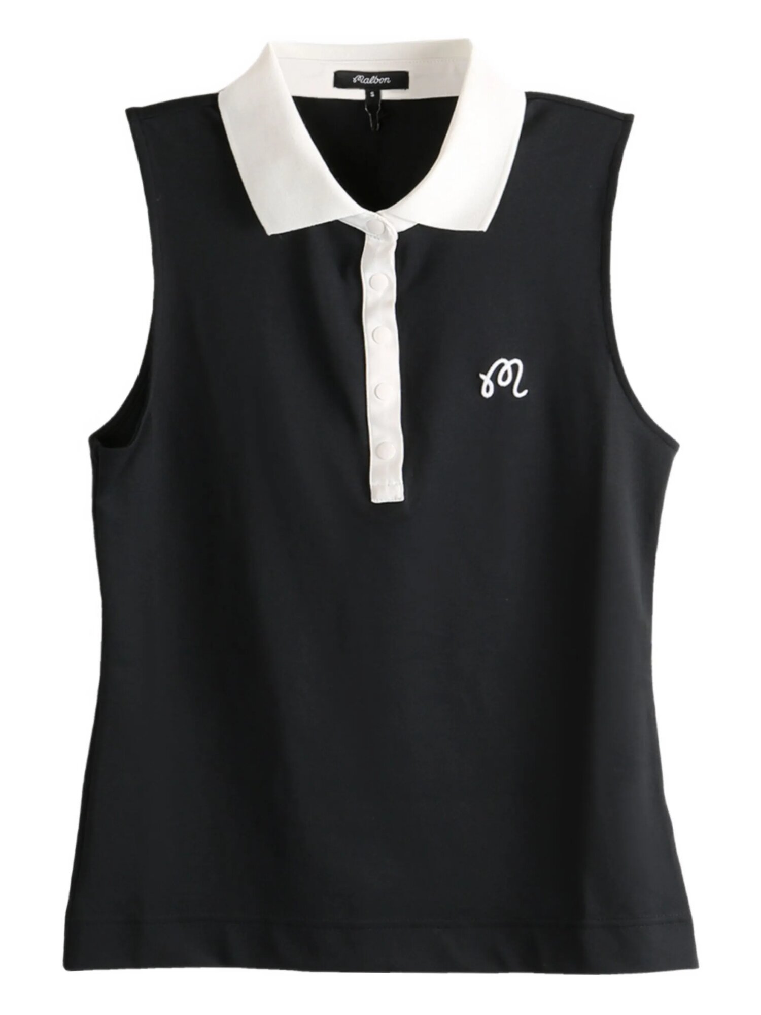 Топ Claudia sleeveless embroidered polo top