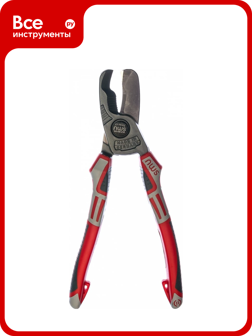 Кабелерез многожильного кабеля NWS 043-69-210, для частого длительного использования, алюминиевый, белый