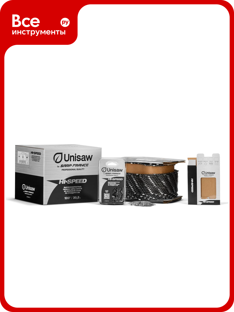 Цепь в бухте 0,325", 1.5 мм, 30.5 метров, 1848 зв. + цепь 72 зв Unisaw SG5C100C