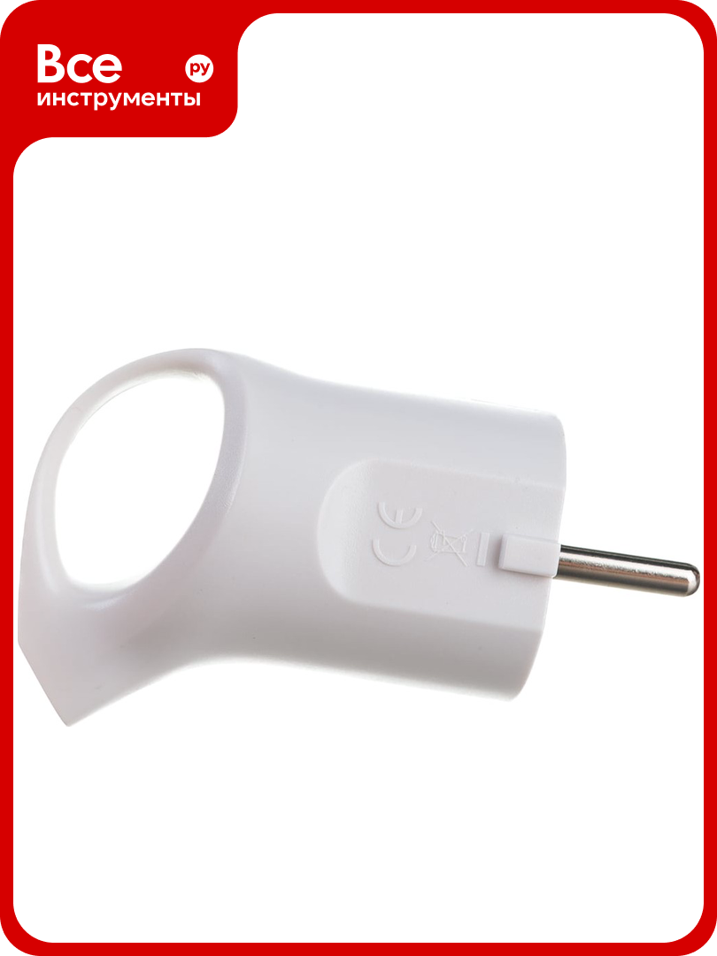 Вилка ЭРА V3 c/з 16A с кольцом непрямой ввод белая Б0019186