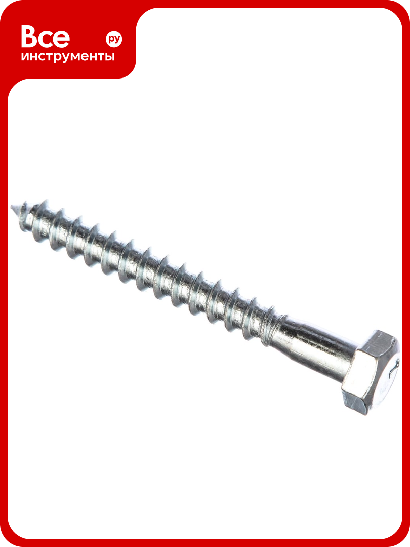 Сантехнический болт DIN 571 оцинкованный 8х70, 20шт - коробка Tech-Krep 126556