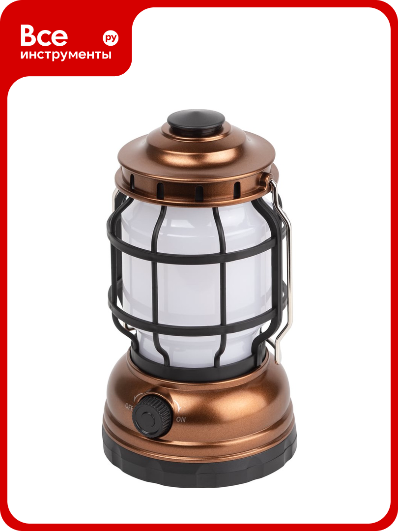 Светодиодный кемпинговый фонарь ЭРА KB-801 Факел на батарейках 2 режима холодный+пламя Б0054042, для переноса или