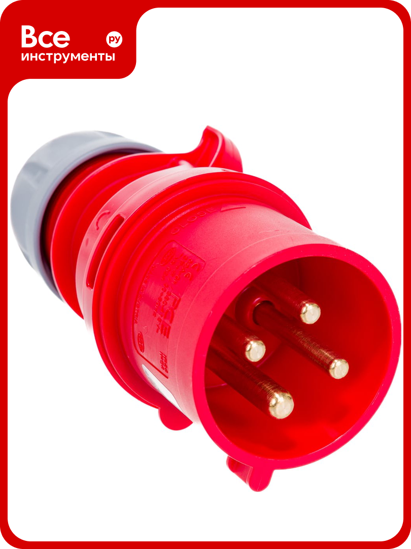 Кабельная вилка PCE 32А 380V 3P+E IP44 024-6, 32 А