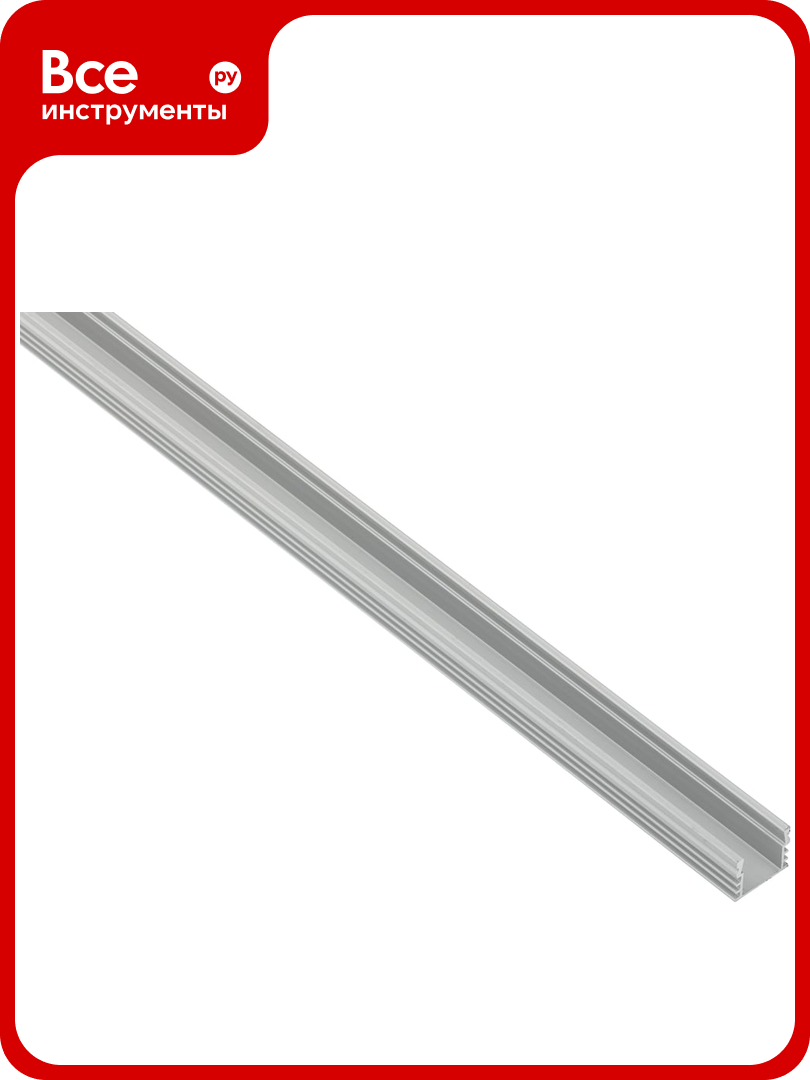 Накладной анодированный профиль ЭРА 1612-1 CAB 261 16х12 мм, 2м Б0039429, для установки светодиодной ленты