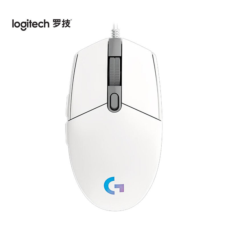 Logitech G102 Проводная игровая мышь второе поколение с оптическим сенсором белый цвет для ПК киберспорта и