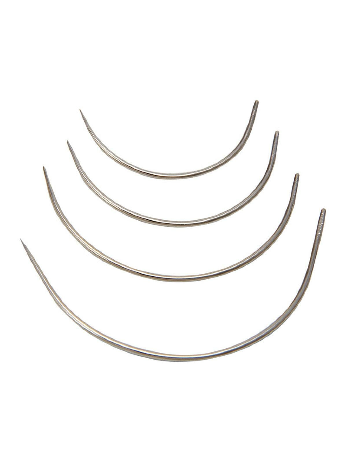 Изогнутые иглы 4 шт для начинающих, изучающих проект ткацких ремесел