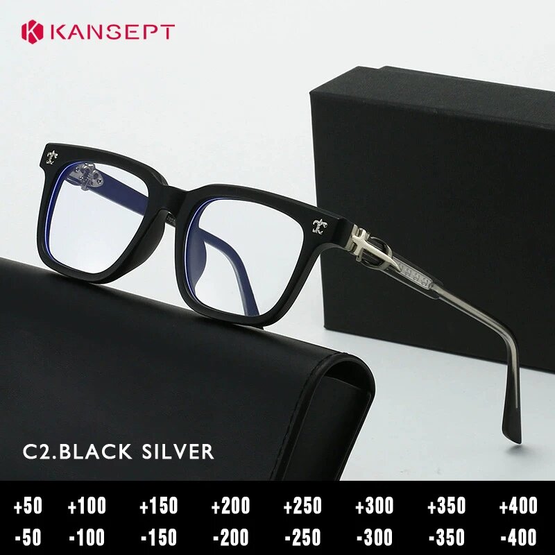 KANSEPT Очки для чтения 2513C2-BLACK SILVER, рецепт 0