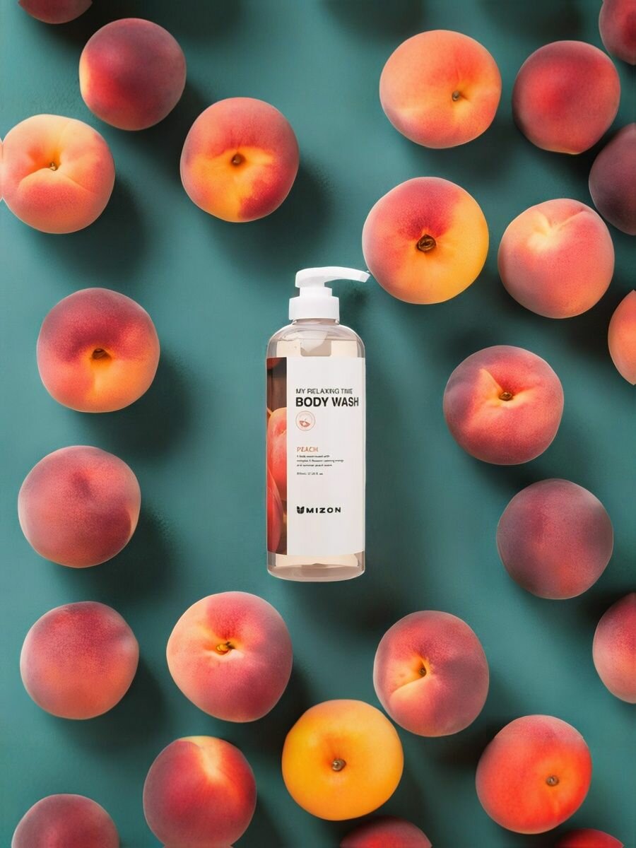 MIZON Гель для душа с экстрактом персика MY RELAXING TIME BODY WASH PEACH 800мл