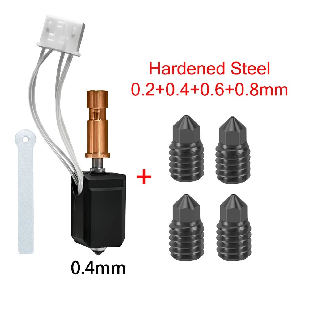 Цельнометаллический Hotend 0.2+0.4+0.6+0.8mm для Anycubic Kobra S1