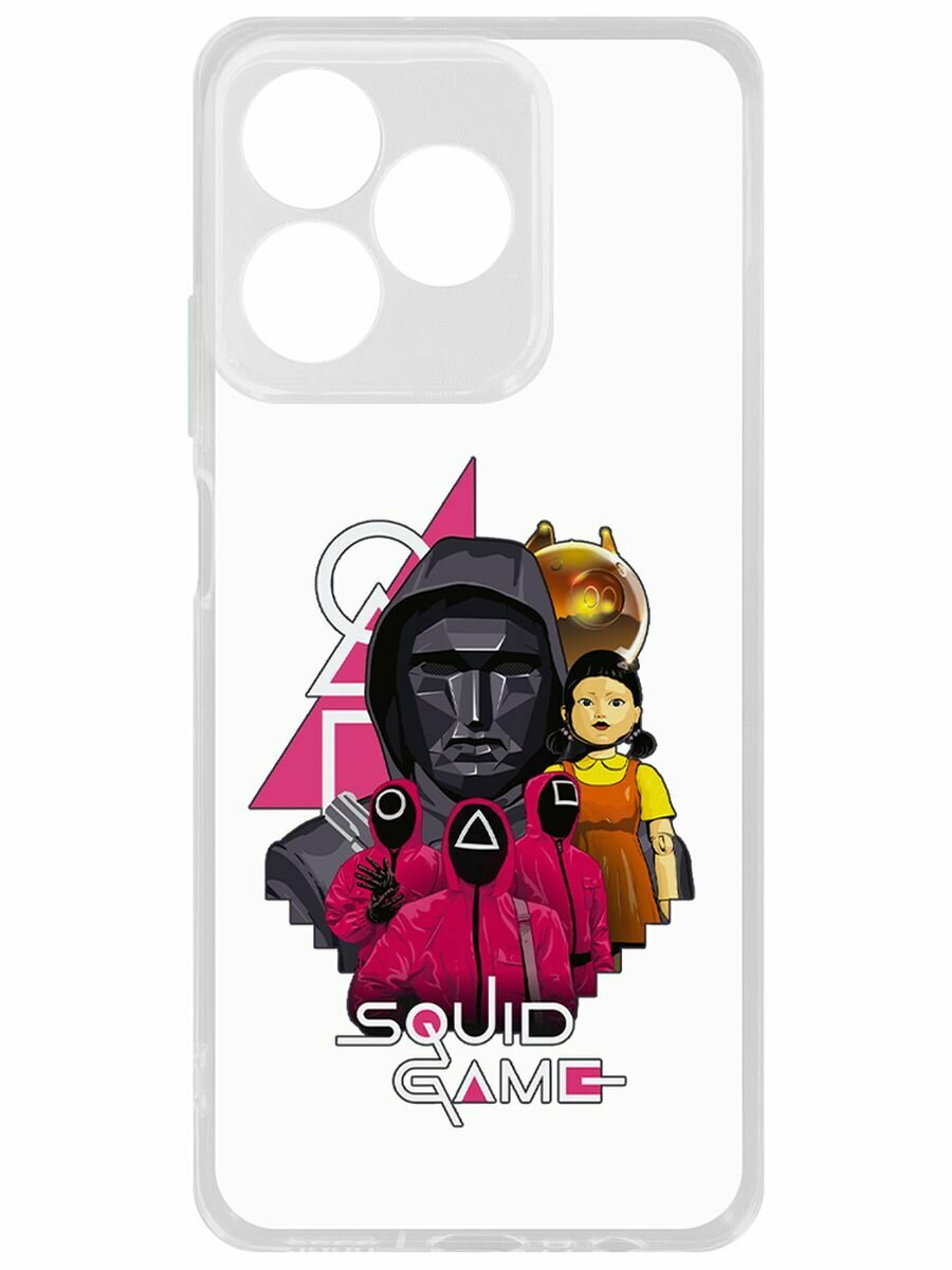 Чехол-накладка Krutoff Clear Case Игра в кальмара началась для Realme Note 50