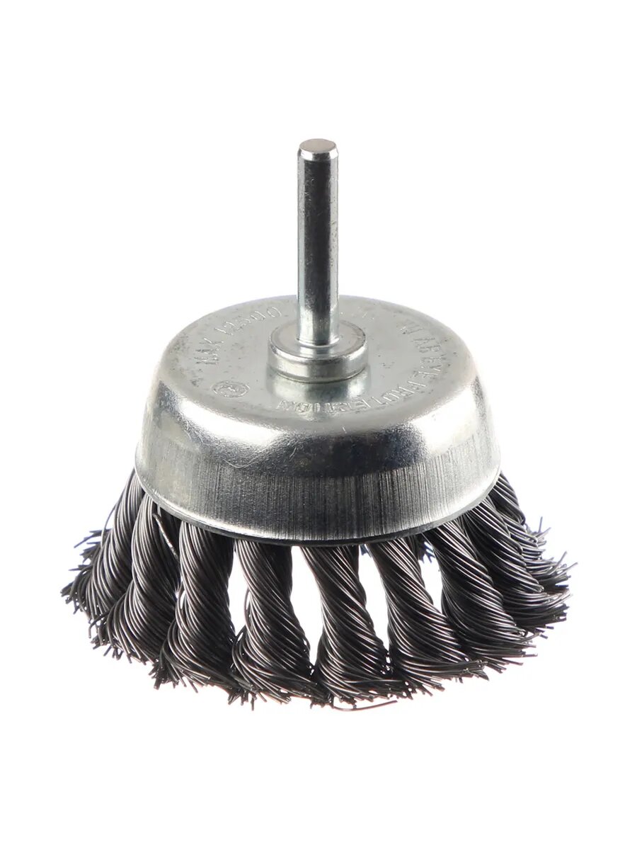 Щетка-насадка для дрели крученая чашечная 75 мм