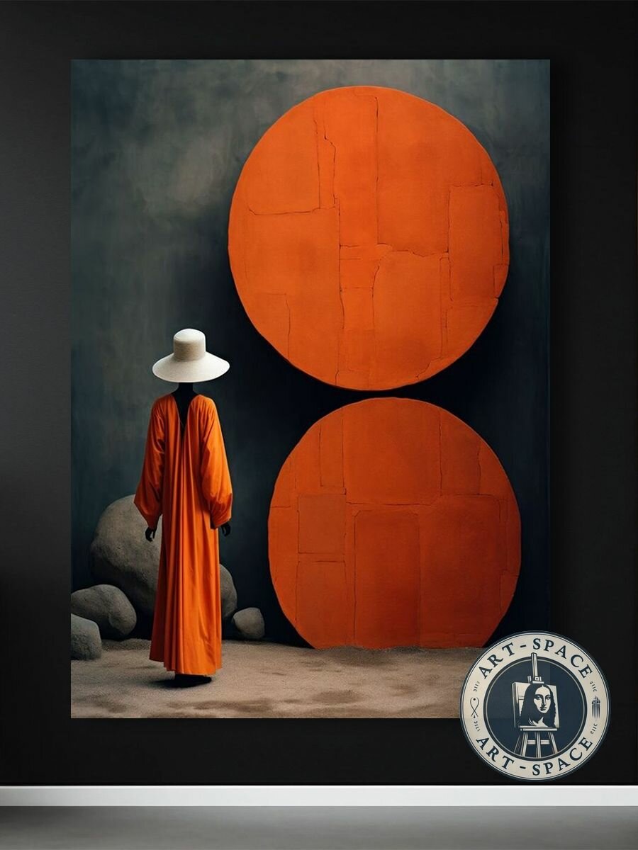 Картина на стену для интерьера - "Абстракция в черно-красных тонах" , 20х30 см.