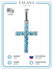 Подвеска TALANT, серебро, 925 проба, родирование, фианит, голубой, серебристый