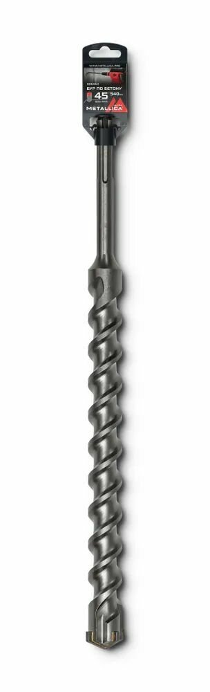 Бур по бетону SDS-max METALLICA Ultra 45 х540/400 мм, Х-напайка, 2 спирали 906354