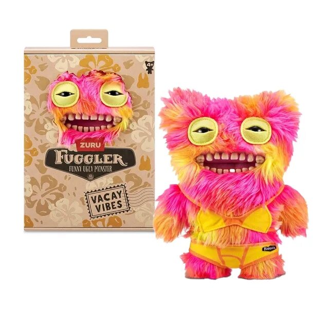 Забавная плюшевая игрушка-монстр Fuggler из серии Vacation Series Sketch Squirrel Fuggler Original Button Rampage Rabbit Eating Toys Gift