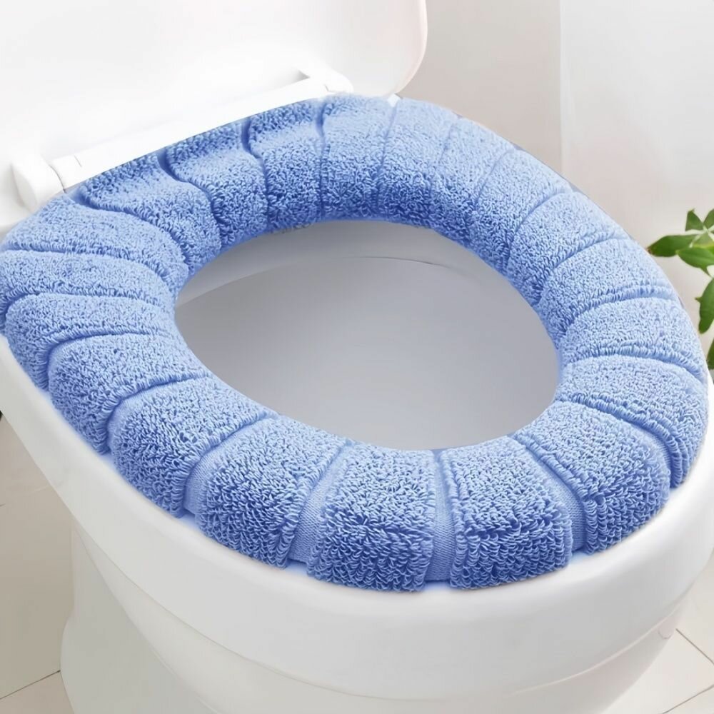 Теплое сиденье для унитаза с мягким покрытием, гигиеничное и удобное для дома, зимний комфорт и легкость установки