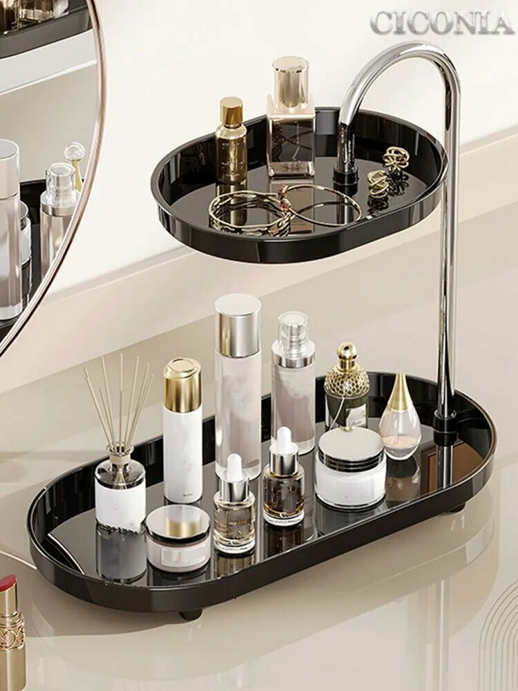 Стеллаж для хранения косметики и средств по уходу за кожей на туалетном столике