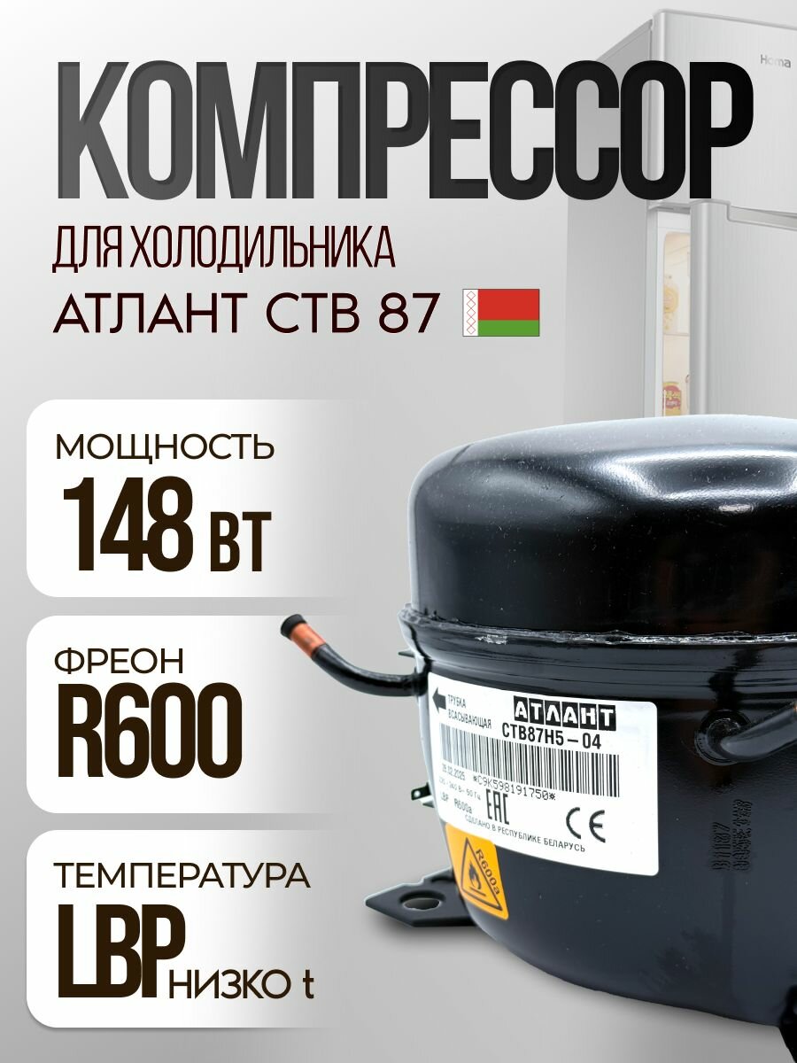 Компрессор Атлант СТВ 87 (R-600, 148 Вт при -23.3C)