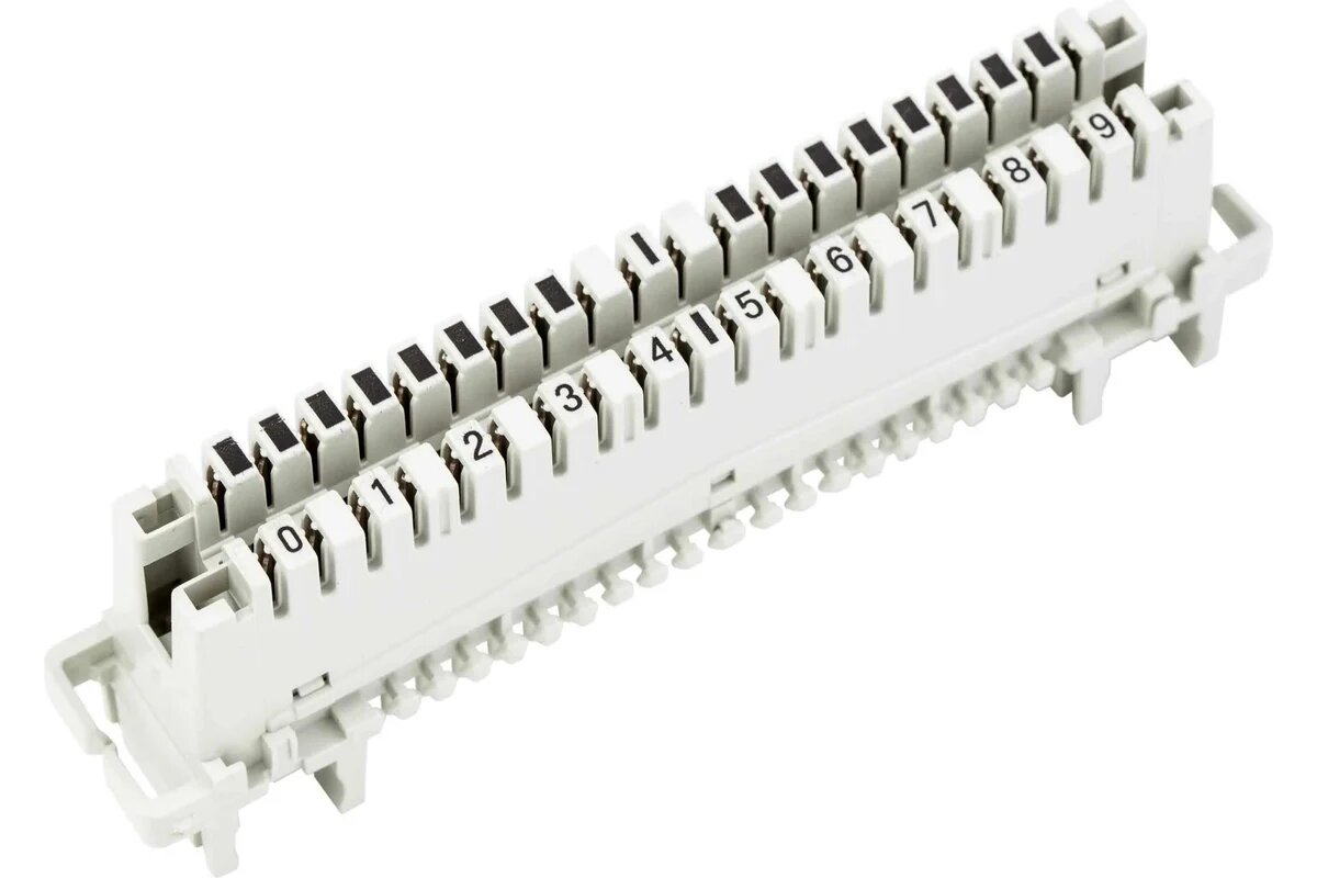 TWIST Плинт LSA Profil неразмыкаемый ABS 10 пар медные контакты LSA-D-C-09-TWCS