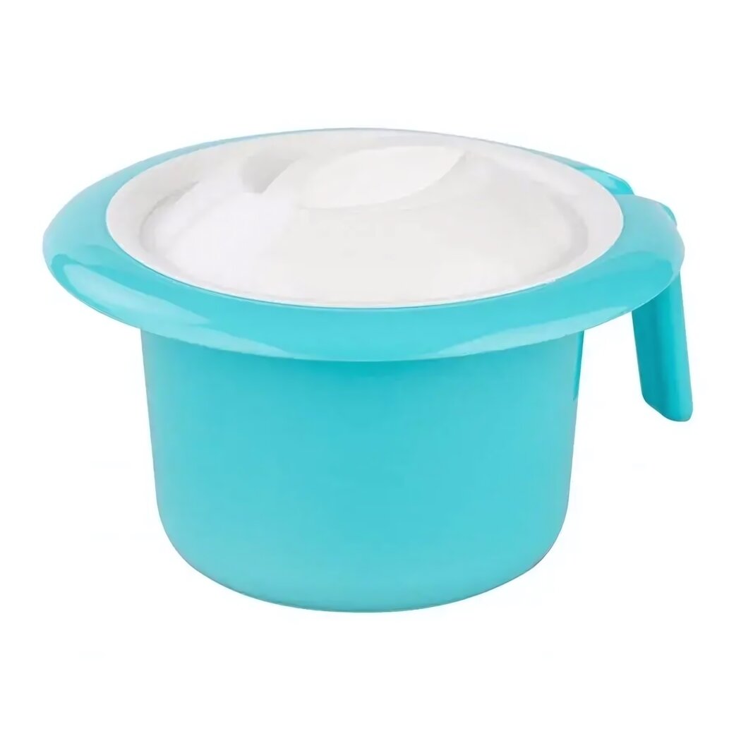 Горшок детский «Кроха» с ручкой, пластик, цвет в ассортименте (бирюзовый/голубой)