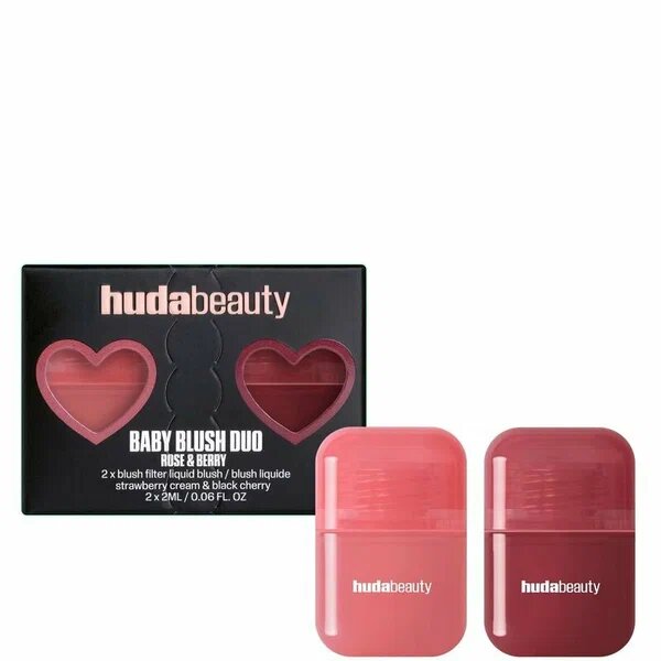 Huda Beauty Румяна LIMITED EDITION Mini Blush Duo - Rose & Berry, 2 мл