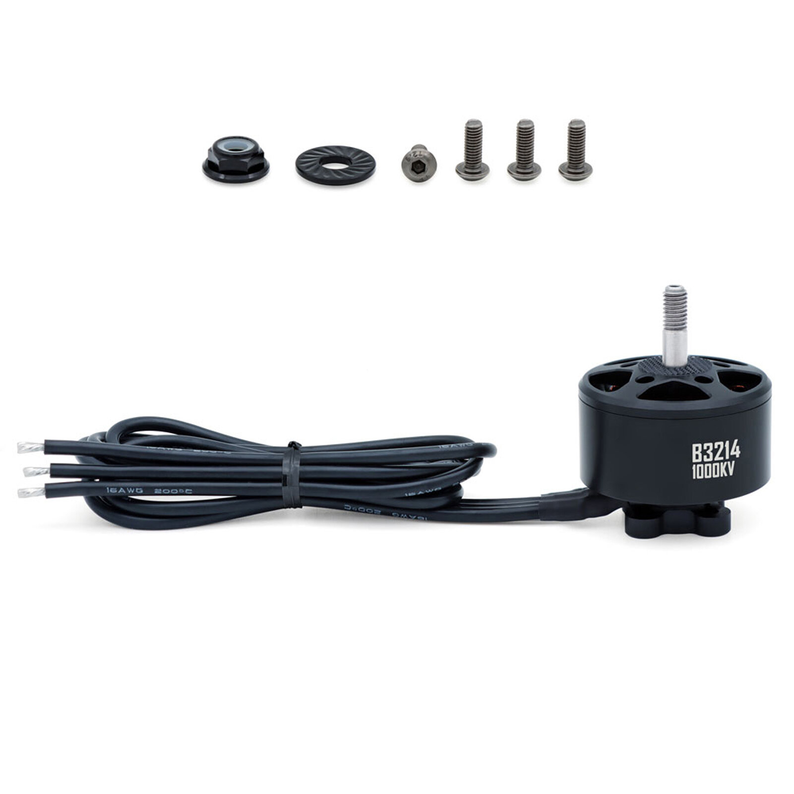 14-полюсный бесколлекторный двигатель с валом M5, силиконовым проводом 16AWG 350 мм для радиоуправляемого FPV квадрокоптера 1000KV