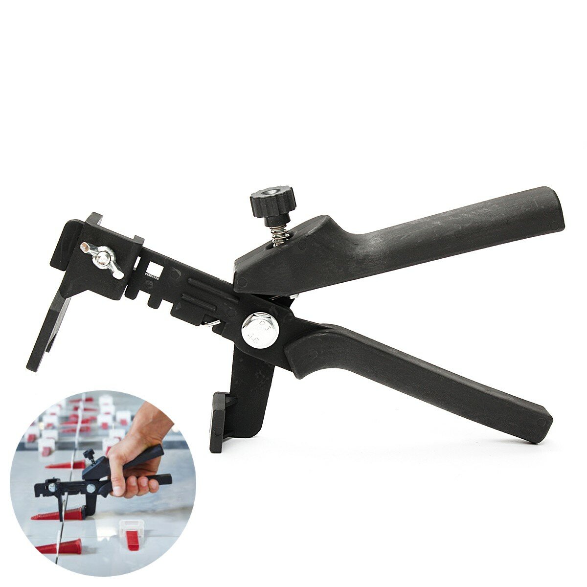 Полезные инструменты Плиточный локатор Выравнивающие плоскогубцы для пола Монтаж плитки Черный набор инструментов Система