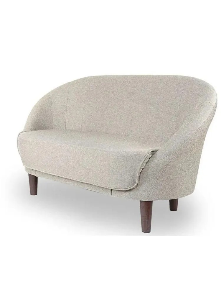 Диван прямой алекс 140х72х85 см, нераскладной, на ножках, бежевая рогожка