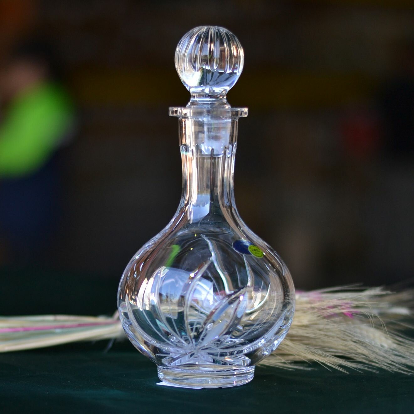 Графин с крышкой хрусталь Неман стеклозавод "Цветок" 0,35 л (4184 900/43) для воды, сока, лимонада, морса, водки, виски, алкоголя