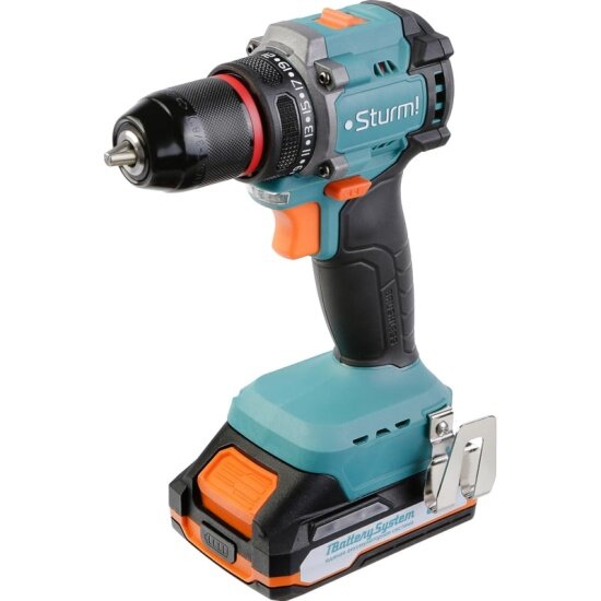 Дрель аккумуляторная Sturm! CD1860BL , б/щ, 18В, 1BatterySystem, 60Нм, 2х2.0Ач, кейс