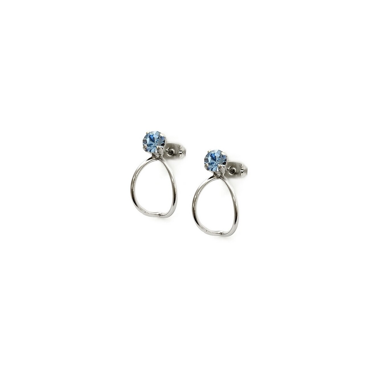 Серьги пусеты, кристалл