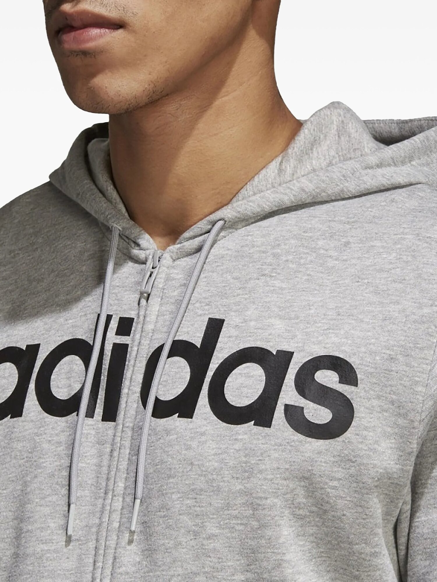 Толстовка adidas, размер 2XL, , серый — фото 1