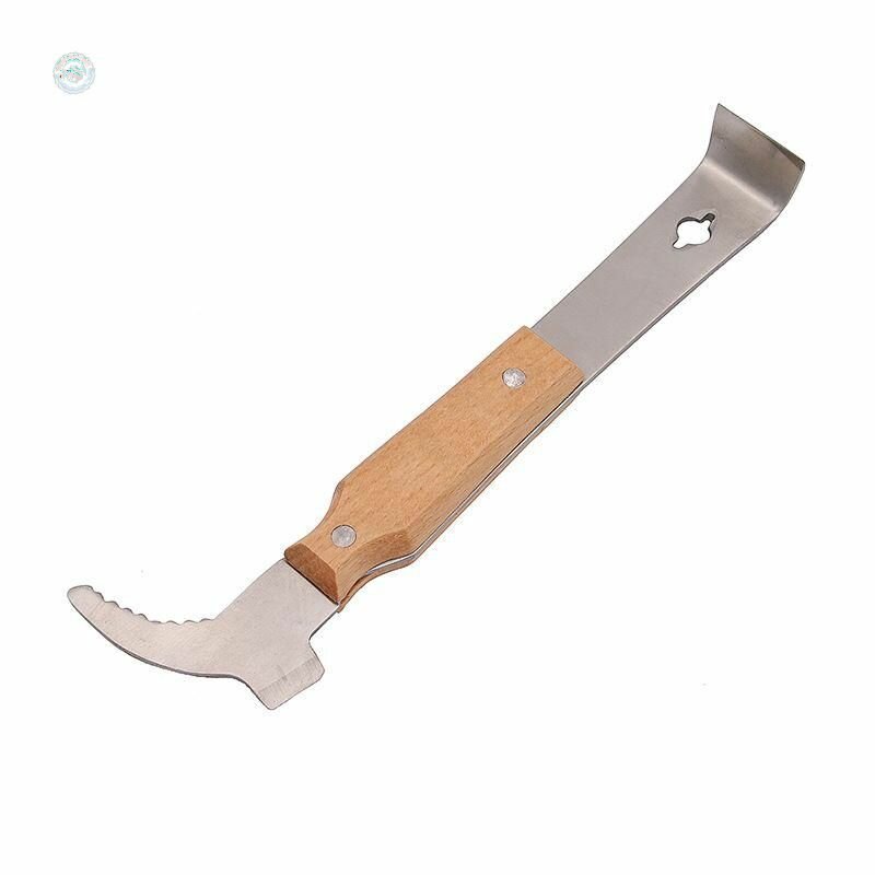 Стамеска пасечная для очистки рамок улья деревянная ручка нержавеющая сталь J-крючок скребок медогонка инструмент пчеловода