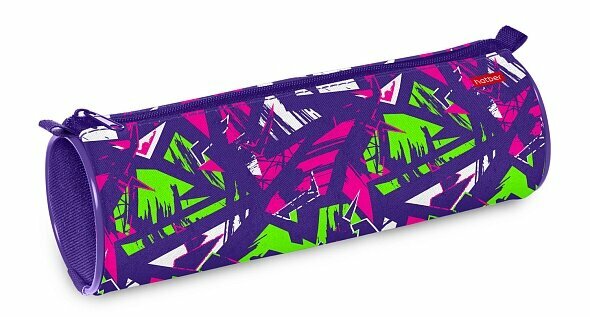 Пенал тубус Hatber Неон на молнии 210*70мм NPt_60123 6+