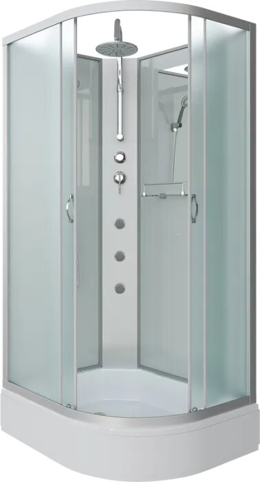 Душевая кабина Niagara Classic NG-33194-14LBKTG 110х90 см, без крыши, с гидромассажем и тропическим душем