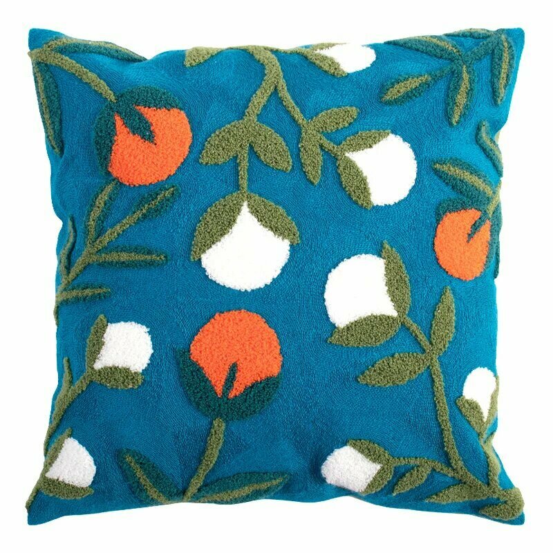 Цветочный чехол для подушки Efundeal, хлопок, с вышивкой A