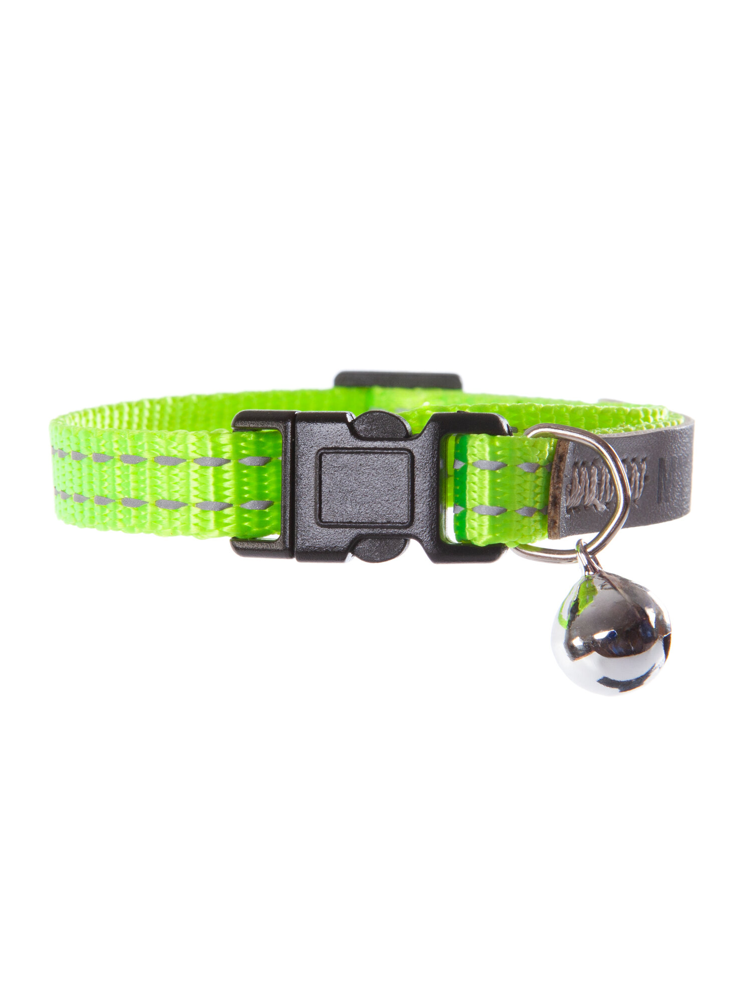 Ошейник для кошек нейлоновый, с адресником, DUVO+ "My Home", лайм, 20-30см/10мм (Бельгия)