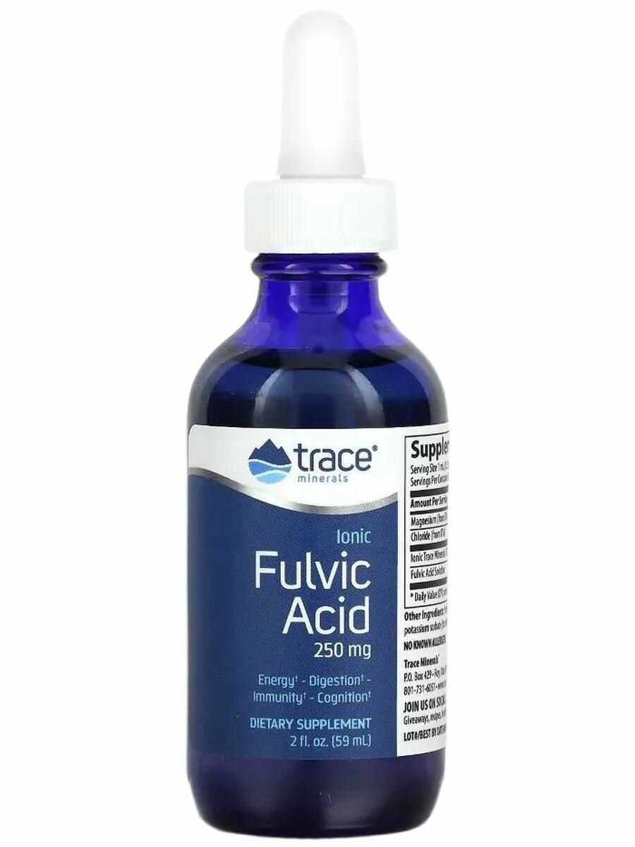 Trace Minerals Liquid Ionic Fulvic Acid, Ионная фульвокислота 250 mg 59 ml