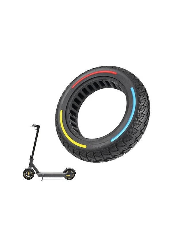 Комплект из 10 сплошных трёхцветных шин Flick Color Solid Tire для самоката Ninebot Max G30
