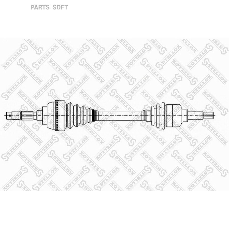 Привод правый! 900mm ABS, 21040\ Peugeot 206 1.1i/1.4i/1.6i 98> от официального дистрибьютора, STELLOX, артикул 1581052SX