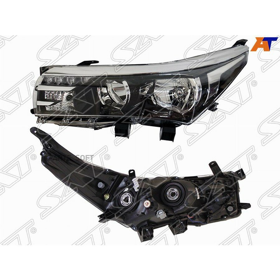 Фара Toyota Corolla (E180) 12-16 (Слева/ Галоген/ ДХО/ С электрокорректором) от официального дистрибьютора, SAT, артикул ST21211Y1LLDEM2