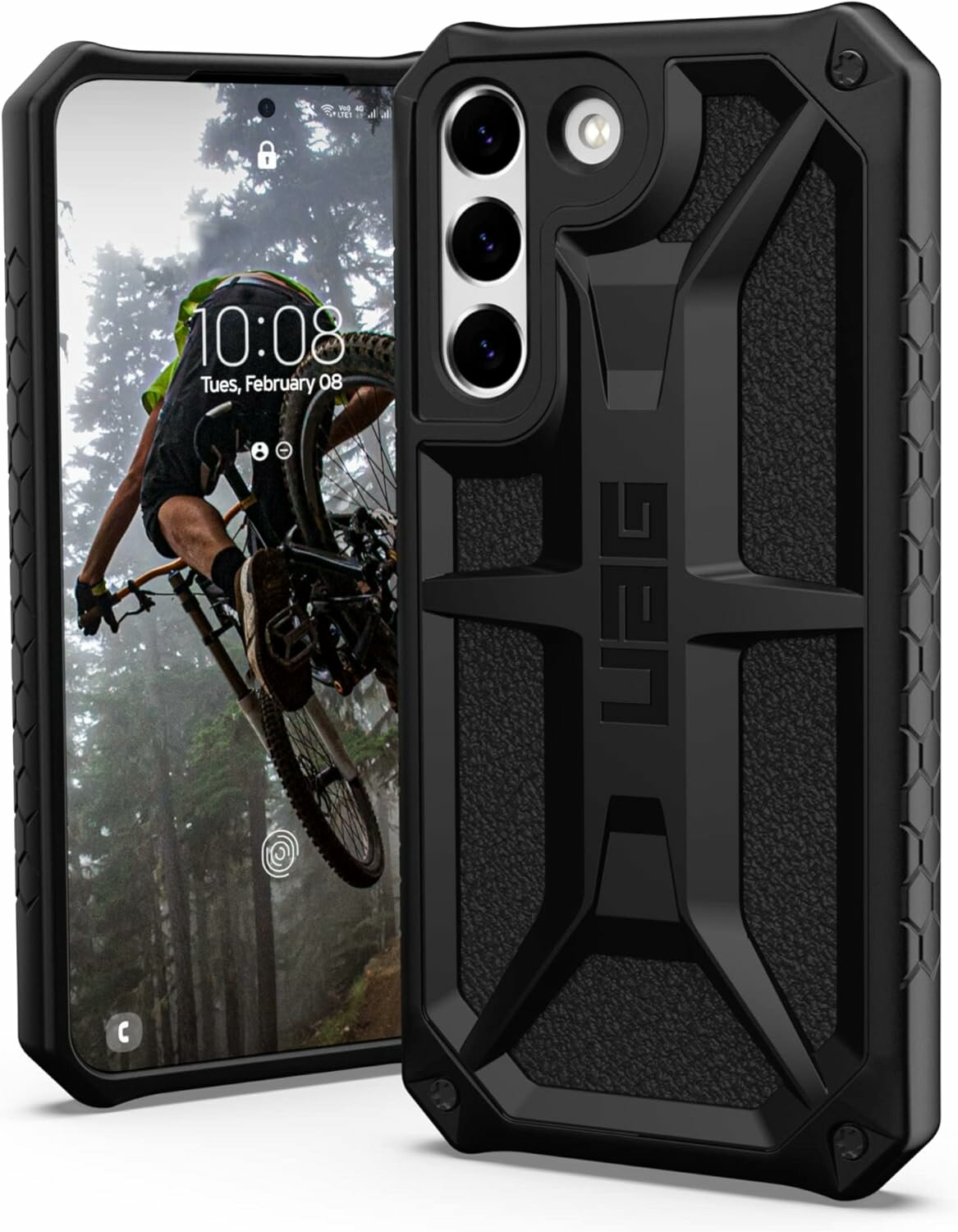 Чехол Uag Monarch PRO для Samsung Galaxy S24 совместим с MagSafe, карбон (Carbon Fiber)