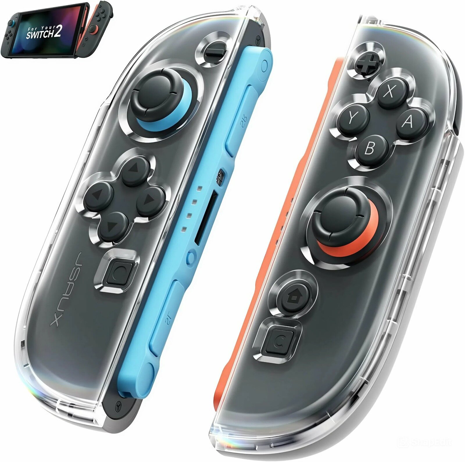 Чехол JSAUX для Joy-Con Nintendo Switch 2 (прозрачный) - PC0119