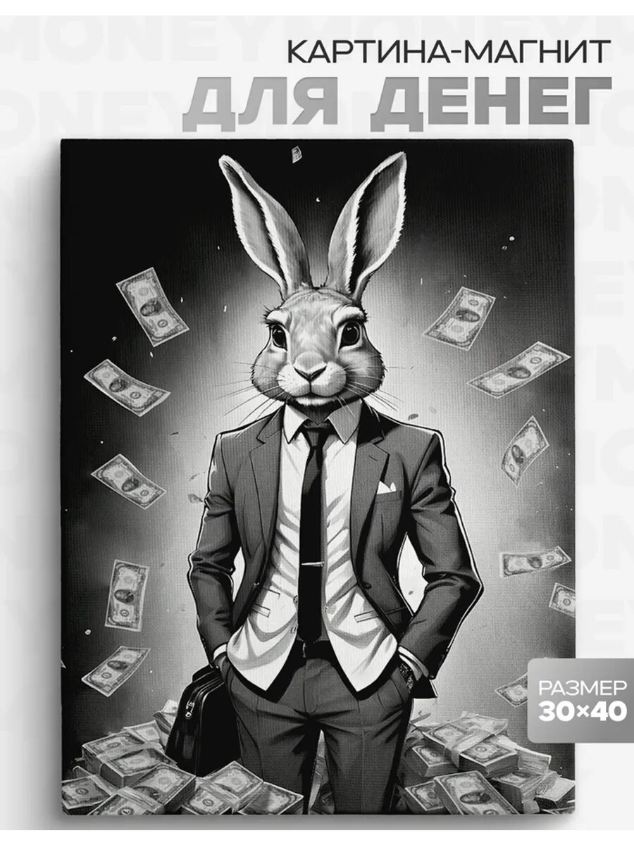 Картина на стену интерьерная "Купюры", на холсте, на подрамнике