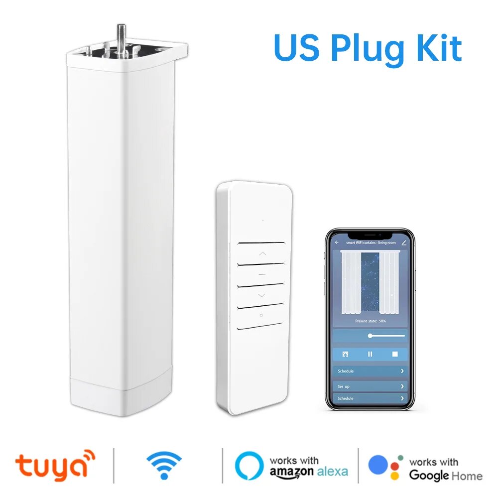 Электропривод для штор Manhot Smart WIFI/Zigbee US PLUG (WIFI)