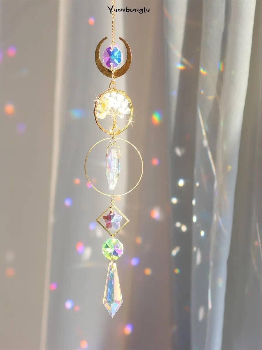 Природная руда, природная руда, кристалл призма для фото, ловец солнца