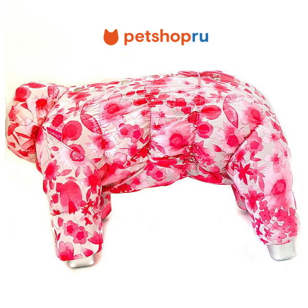 Yoriki Комбинезон для собак Дутик принт девочка Розовый, XL