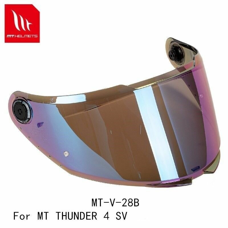 Запчасти для мотошлема Визор для шлема MT-V-28B Thunder 4 SV зеркальный, МТ stinger 2