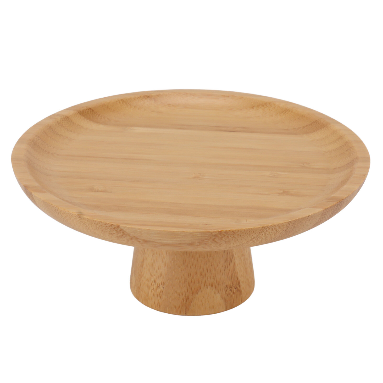 Простая высокая тарелка с фруктами, бытовая, из цельного дерева, круглая, высокая, поднос для торта с фруктами, высокая ваза с фруктами, цвет дерева